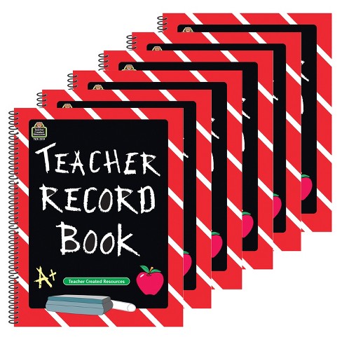 Teacher Created Resources Chalkboard Teacher Record Book, Pack Of 6 ...