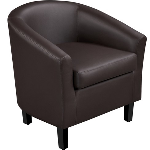 Yaheetech Faux Leather Accent Chair Armchair Club Chair For Living Room ...