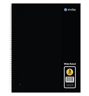 W/r 120 Ct. 3-subject Spiral Notebook, Purple : Target