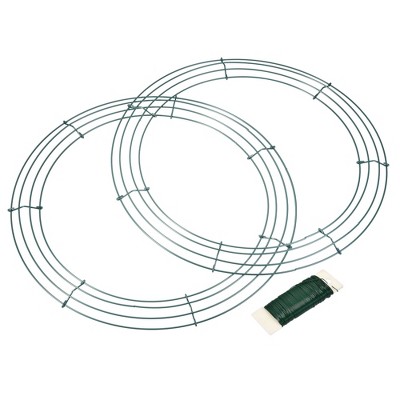 Unique Bargains Metal Wire Wreath Frame With Roll Flexible Paddle Wire ...