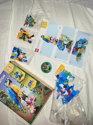 Lego Creator 3 In 1 Exotic Parrot Animals Building Toy 31136 : Target