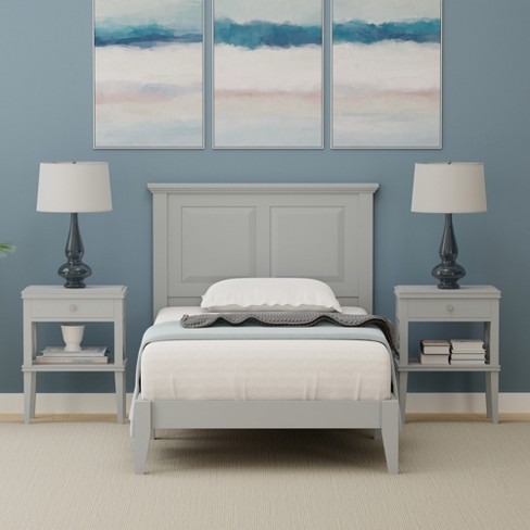 Glenwillow Home Cottage Style Solid Wood Platform Bed In Twin - Ultimate Grey : Target