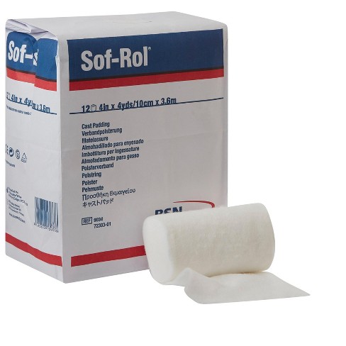 Sof-rol Cast Padding 4" X 4 Yard Rayon White 9034, 12 Ct : Target