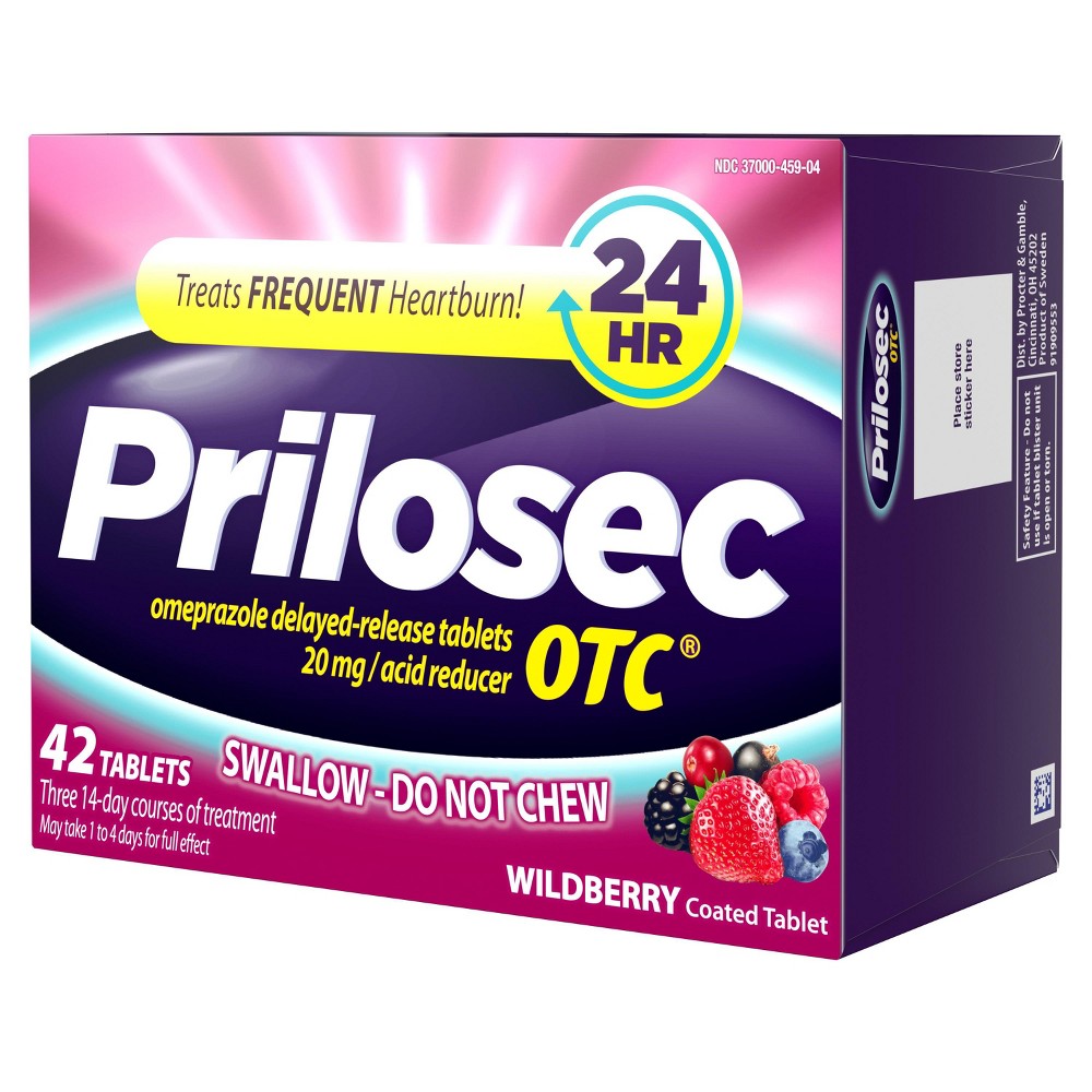 UPC 037000809340 - Prilosec OTC Wildberry Tablets - 42 Count ...