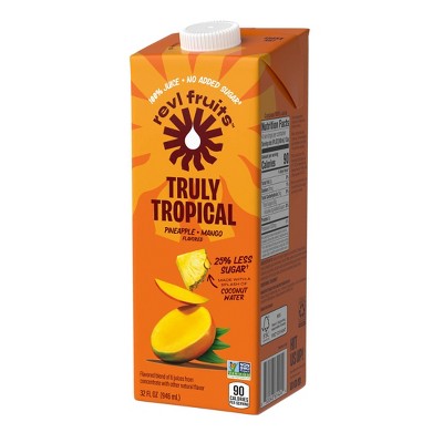 Revl Fruits Truly Tropical Juice Drink - 32 Fl Oz Bottle : Target