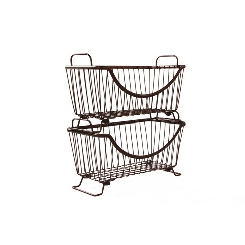 Spectrum Diversified Ashley Small Stacking Basket Brown : Target