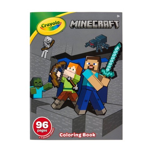 Crayola 96pg Minecraft Coloring Book With Sticker Sheet : Target