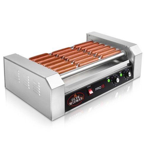 Olde Midway Electric Hot Dog Roller Grill Cooker With 7 Rollers ...