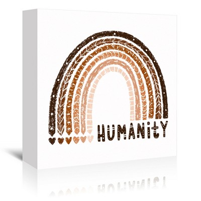 Americanflat Quotes 16x16 Gallery Wrapped Canvas - Humanity Wall Art ...