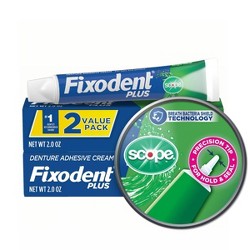 Fixodent Plus Scope Secure Denture Adhesive - 2oz/3pk : Target
