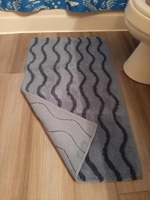 Wave Kids' Bath Rug Navy - Pillowfort™ : Target