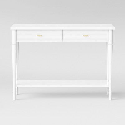 Cambridge Turned Leg Console Table Ivory Threshold BrickSeek
