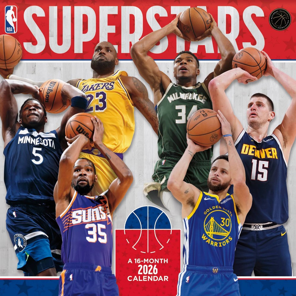 NBA Superstars 12"x12" Wall Calendar 2026 - buy accessory: prices ...