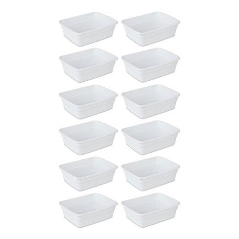 Sterilite Small Portable Rectangle Plastic Heavy Duty Reinforced ...