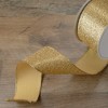 Northlight Shimmering Metallic Gold Christmas Wired Craft Ribbon 2.5" X ...