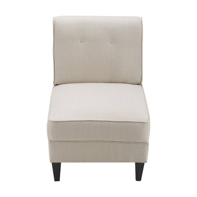 Copenhagen Tufted Slipper Chair Modern Cream - Serta: Transitional ...