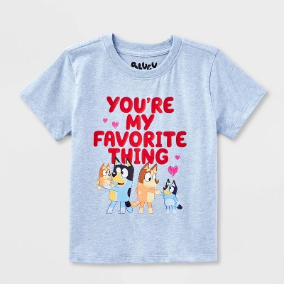 Toddler Bluey Valentine's Day T-shirt - Light Blue 3t : Target