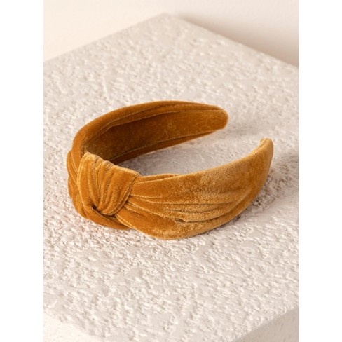 Shiraleah Knotted Velvet Headband-gold : Target
