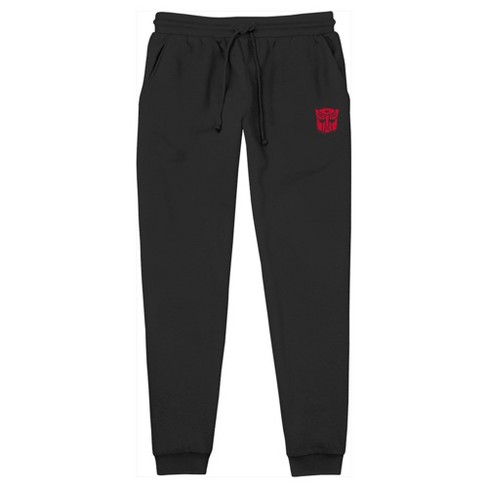 Men's Transformers Red Autobots Logo Jogger Sweatpants - Black - Large ...