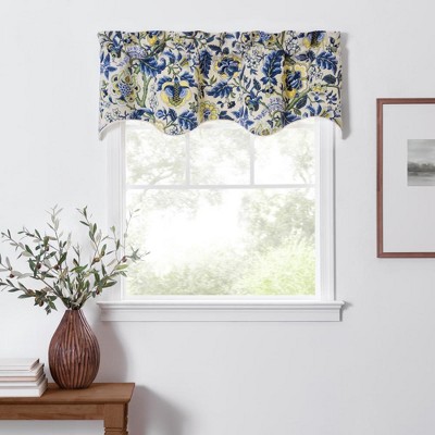 Ellis Curtain Regency Scallop Shaped 3" Rod Pocket Valances For Windows ...