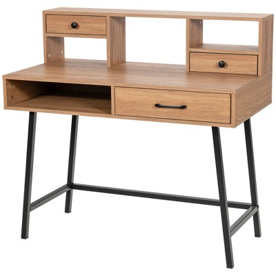 Costway Makeup Vanity Table Computer Writing Desk Storage With Drawer ...