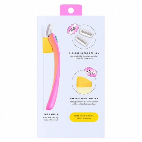 Billie Women's Razor Handle With Magnetic Holder & 2 Blade Refills : Target