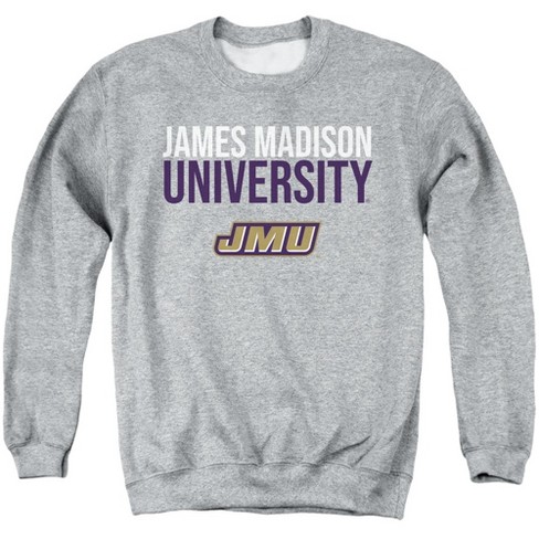 James Madison University Jmu Official Stacked Unisex Adult Crewneck ...