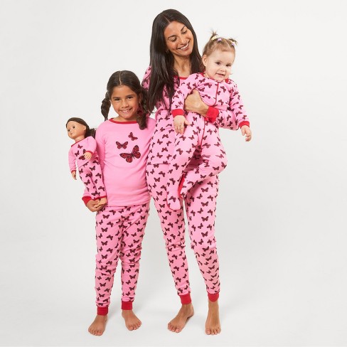 Leveret Girls And Doll Cotton Pajamas Butterfly 5 Year : Target