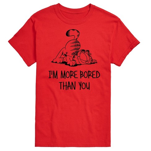 Garfield More Bored Than You Short Sleeve Graphic T-shirt - Red - 4x ...