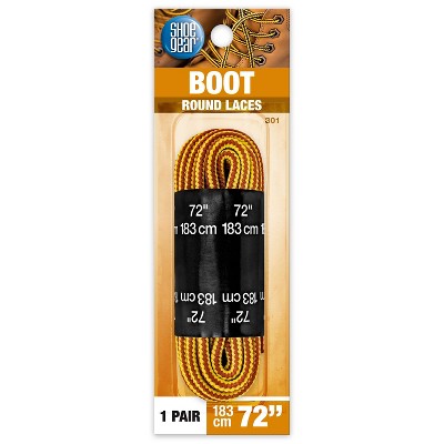 Shoe Gear Round Boot Laces - Brown/yellow 72" : Target