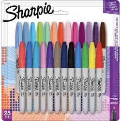 Sharpie 12pk Permanent Markers Mystic Gems Fine Tip Multicolored : Target