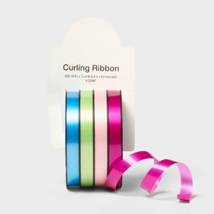 4pk 0.4"x18' End Channel Curl Ribbon Multicolor - Spritz™ : Target