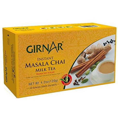 Girnar Instant Chai (tea) Premix With Masala Unsweetened, 10 Sachet ...