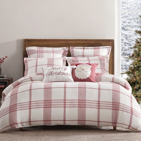 Peppermint Plaid Full/queen Duvet Cover Set - Levtex Home : Target