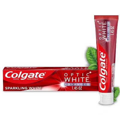 Colgate Optic White Advanced Teeth Whitening Toothpaste Sparkling White ...