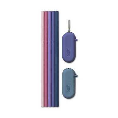 Simka Rose Silicone Straws 6pk - 5 In : Target