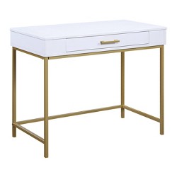 Alios Desk White/gold - Osp Home Furnishings : Target