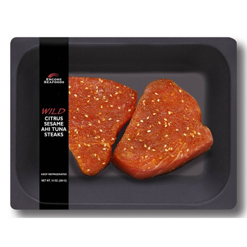 Encore Seafood Citrus Sesame Ahi Tuna Steaks - 10oz : Target