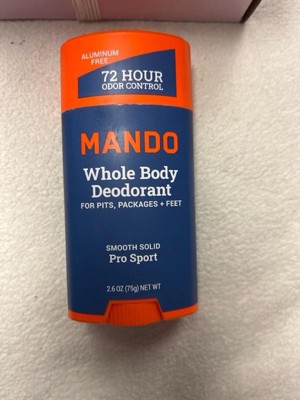 Mando Whole Body Deodorant - Men's Aluminum-free Smooth Solid Stick ...