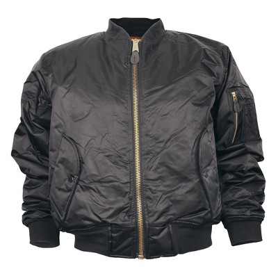 Collections Etc Reversible Water-resistant Retro Ma-1 Flight Jacket X ...