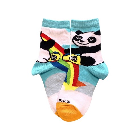 Panda Hugging Rainbow Socks - / White / From The Sock Panda : Target