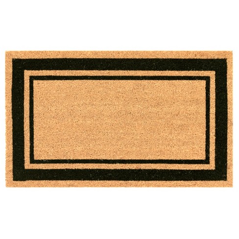 Liora Manne Natura Double Border Outdoor Mat Black 1'6" X 2'6" : Target