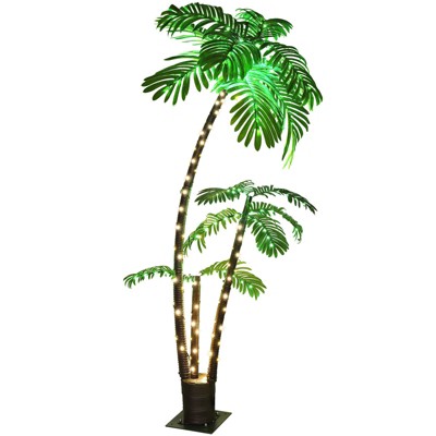 Oumilen 6 Ft In Led Artificial Palm Tree Pot : Target