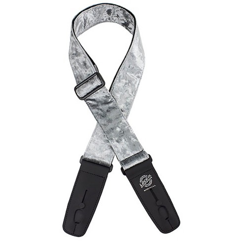 Lock-it Straps Crushed Velvet 2" Locking Guitar Strap Silver : Target