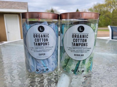 L . Organic Cotton Full Size Tampons - Regular - 30ct : Target