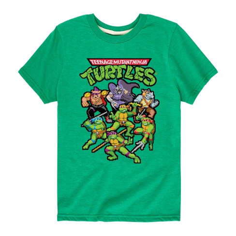 Teenage Mutant Ninja Turtles Pixel Gaming Group Short Sleeve Graphic T-shirt - Kelly Green - 3t ...