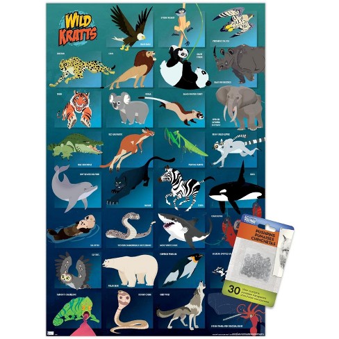 Trends International Wild Kratts - Grid Unframed Wall Poster Prints ...
