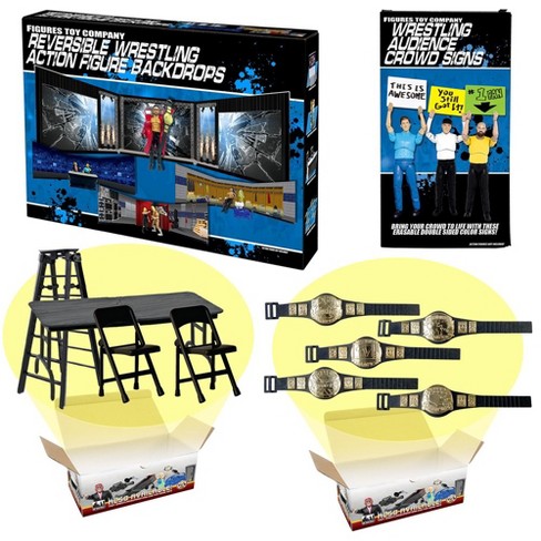 Ultimate Wrestling Figure Collectors Set For Wwe & Aew Action Figures ...
