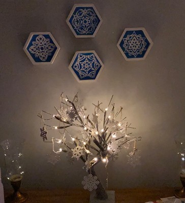 Collections Etc Frosted Led Lighted Tabletop Tree : Target