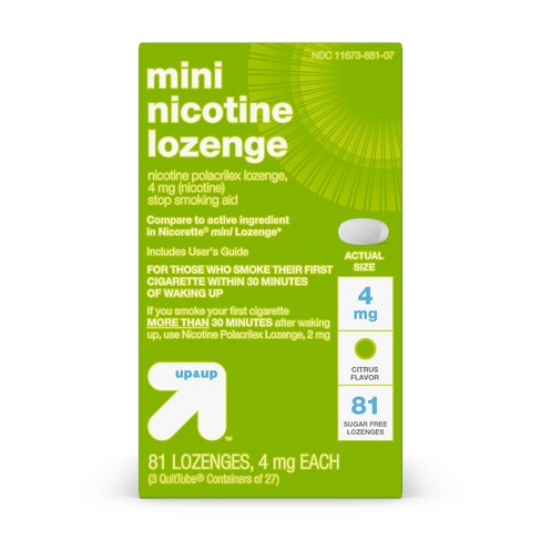 Nicotine 4mg Mini Lozenge - Citrus - 81ct - Up & Up™ : Target